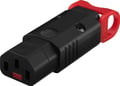 AAC-170J/IEC 3-polig IEC inline-jack, IEC LOCK, med jordkontakt | CDON