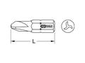 KS Tools 911.3626, Nickel, DIN 3126, ISO 1173 - C 6,3, 25 mm, 40 g, 25 ...