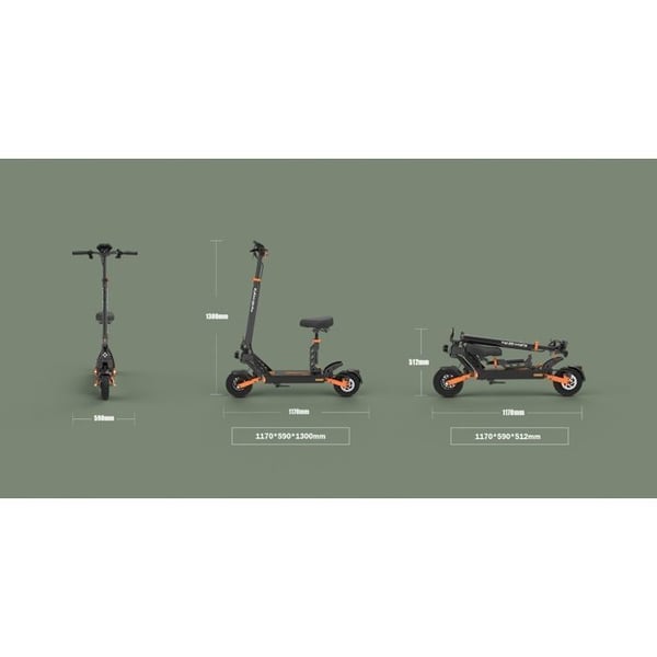Kukirin G2 Pro - Sammenklappelig elektrisk scooter - 9" hjul - 1000W ...