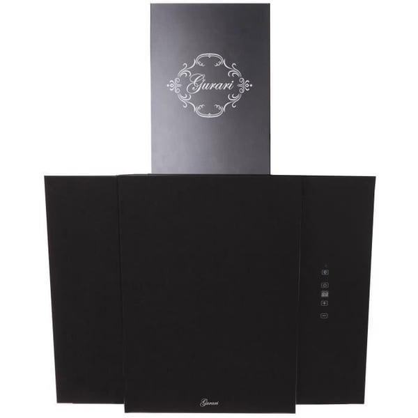 Gurari Hotte murale 60 cm svart Inklinerad köksfläkt GCH S 171 60 BL ...