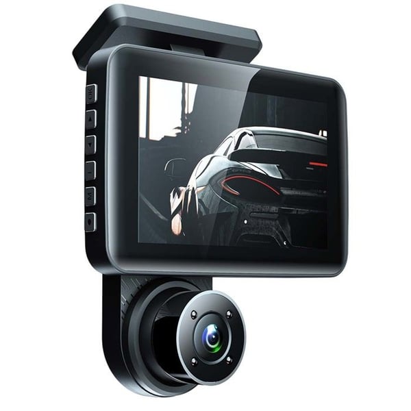 Dashcam Full HD URBAN FACTORY Dubbel Linse med 4" Skärm för Bil Svart ...