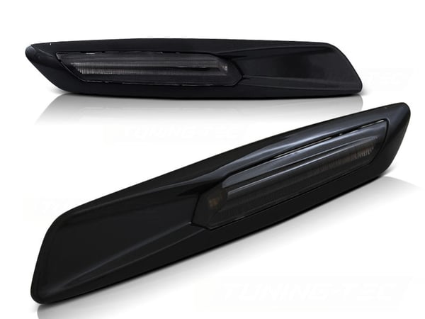 Sidoblinkers BMW E60/ E90/ E92/ E82 LED F10 Style Rökfärgad Glanssvart ...