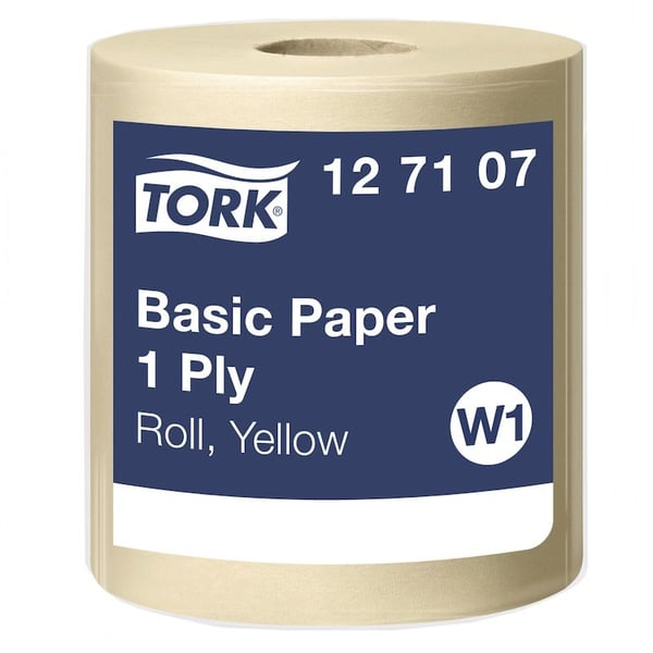 Tork torkpapper W1 Basic, gult, 1-lagers | CDON