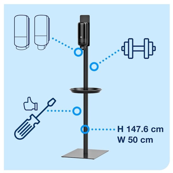 Tork Hygienställ Enkel, svart, för hygiendispensrar | CDON