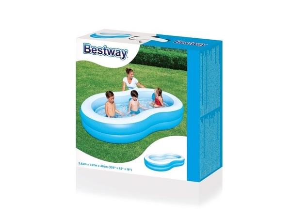 Bestway 54117, Uppblåsbar pool, 544 l, Oval, Vinyl, Blå | CDON