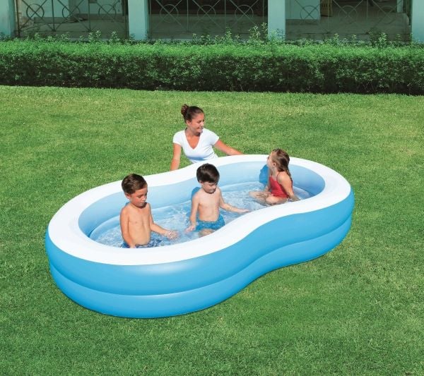 Bestway 54117, Uppblåsbar pool, 544 l, Oval, Vinyl, Blå | CDON