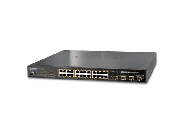 PLANET WGSW-24040HP4 - Switch - Administrerad - 24 x 10/100/1000 (PoE+ ...
