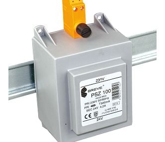 BREVE transformator för skena PSZ100 230/24V med skyddshölje 16024-9950 ...
