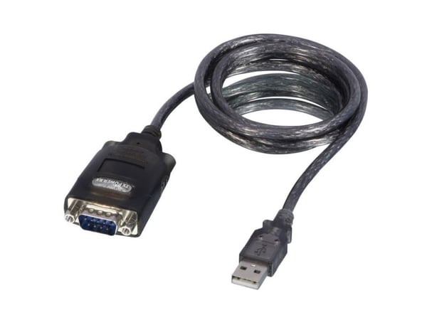 Lindy 42686, Svart, 1,1 m, USB Type-A, DB-9, Hankoppling, Hankoppling ...