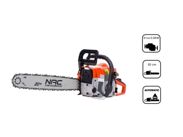 NAC bensinsag, kjedesag 61cc, 50 cm NAC-CST61-50AC | CDON