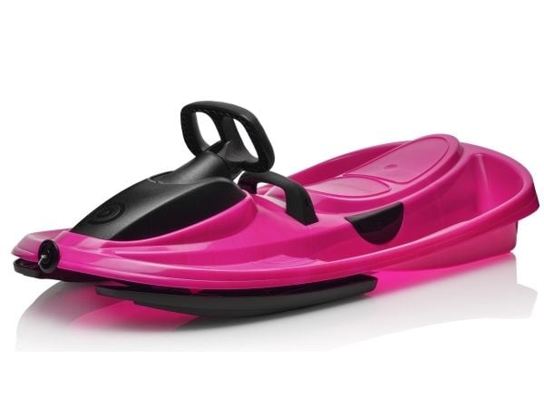 Stratos bobsläde med ratt, Monster Pink | CDON