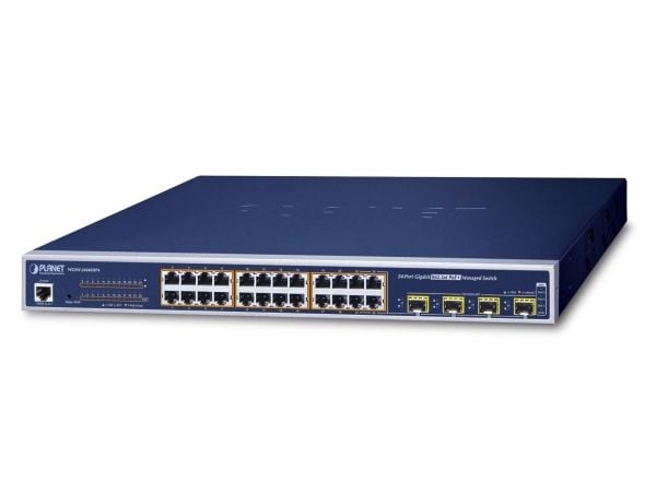 PLANET WGSW-24040HP4 - Switch - Administrerad - 24 x 10/100/1000 (PoE+ ...