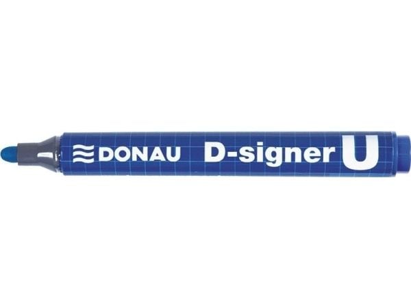 Donau permanentmarker D-Signer U, ockergul, 2-4 mm (linje), blå | CDON