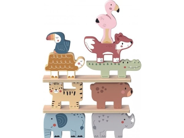 Tooky Toy Montessori trä djur pusselblock 9 el. av Lumarko! | CDON