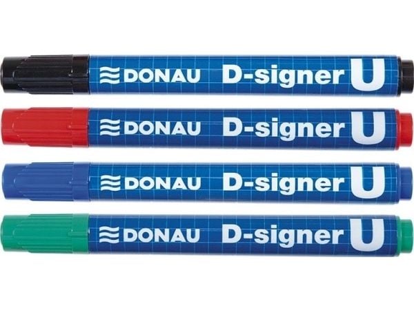 Donau permanentmarker D-Signer U, ockergul, 2-4 mm (linje), blå | CDON