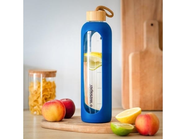 Wessper Motivational Bottle 1 liter - blå | CDON