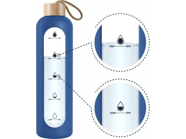 Wessper Motivational Bottle 1 liter - blå | CDON
