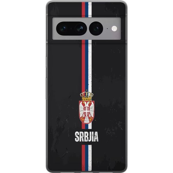 Kompatibelt Mobildeksel til Google Pixel 7 Pro Serbisk flagg med ...
