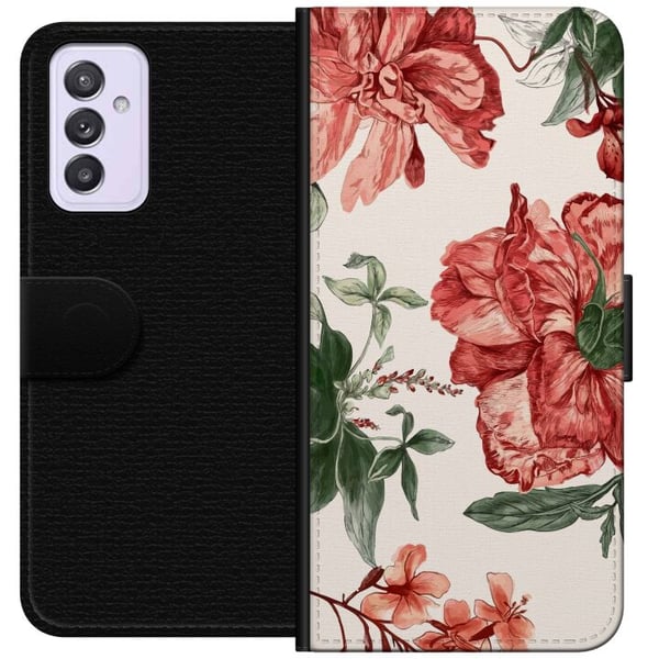 Kompatibelt Lommeboketui til Samsung Galaxy A82 5G Røde blomster ...