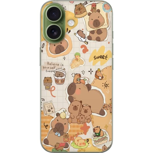 Kompatibelt Mobildeksel til Apple iPhone 17 Kawaii capybara mobilskal ...