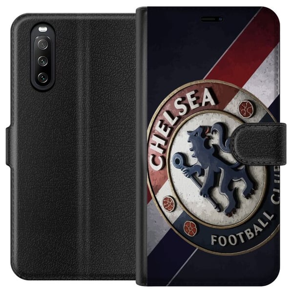 Kompatibelt Plånboksfodral till Sony Xperia 10 III Chelsea FC-emblem i ...