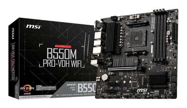 MSI B550M PRO-VDH WIFI - Bundkort - micro ATX - Socket AM4 - AMD B550 ...