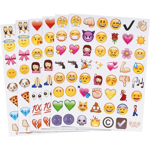 912st Emoji stickers klistermärken | CDON