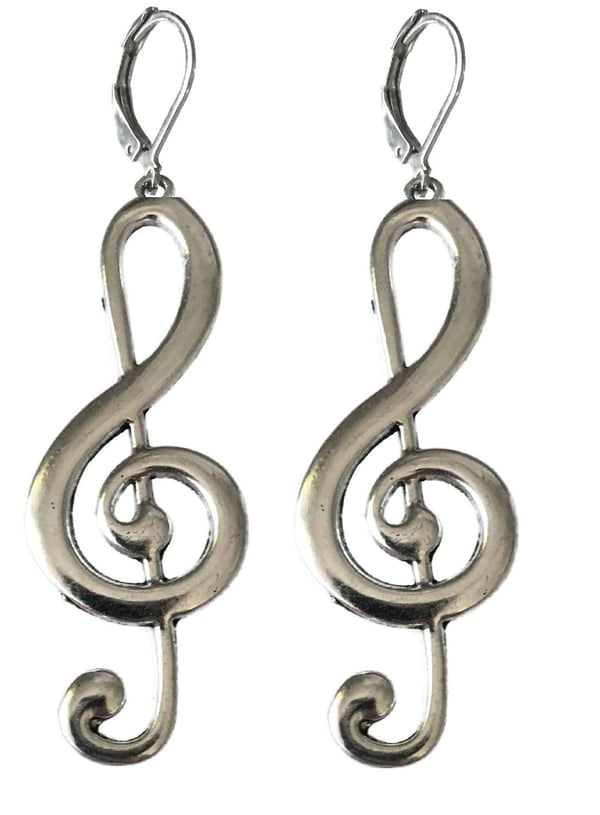 Örhängen G-klav Musik Clef Not Oversize Rostfria Brisyrkrokar | CDON