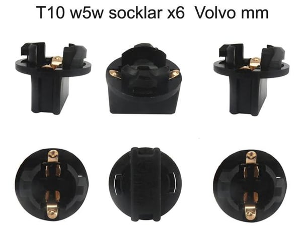 T10 w5w socklar adaptor 6-pack pc168 V70 V50 XC60 XC70 S80 | CDON