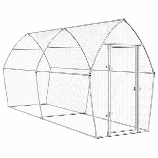 vidaXL Kyllingbur sølv 400x105x182 cm galvanisert stål | CDON