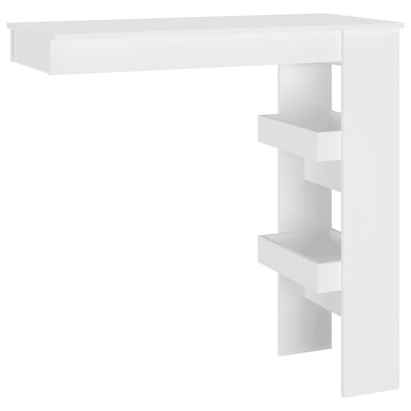 vidaXL Barbord väggmonterat vit 102x45x103,5 cm konstruerat trä | CDON