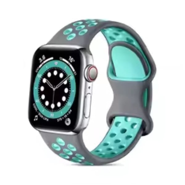 Apple Watch Series 41mm - 40mm - 38mm Silikonklokkearmbånd med to ...