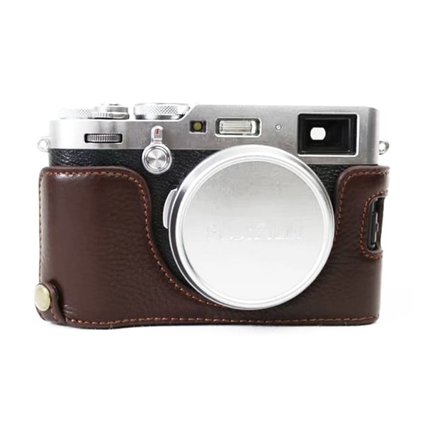 Fujifilm X100F kameraskydd genuin läder - Kaffe | CDON