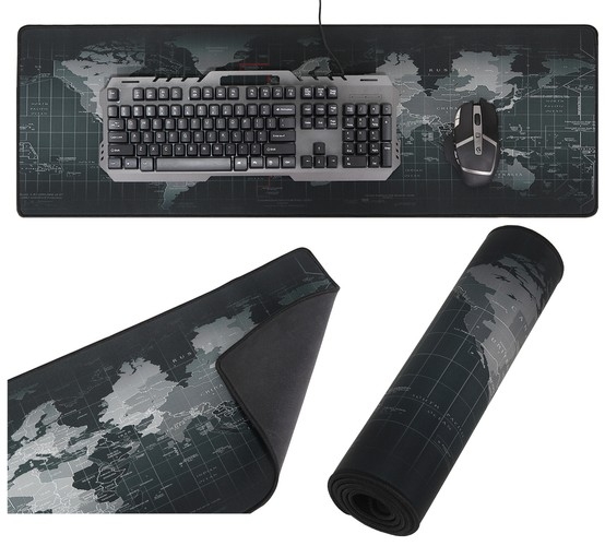 Musmatte Stor - Gaming - 90x30cm – Verdenskort | CDON