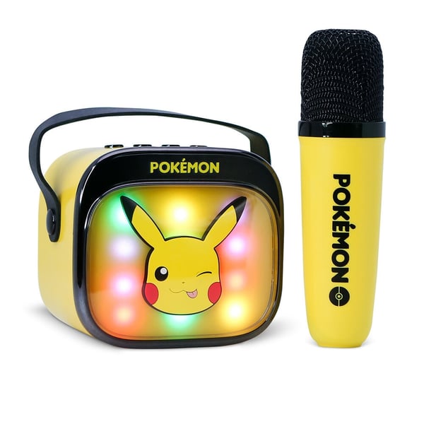 Pokemon Pikachu LED Karaoke Speaker and Microphone | CDON