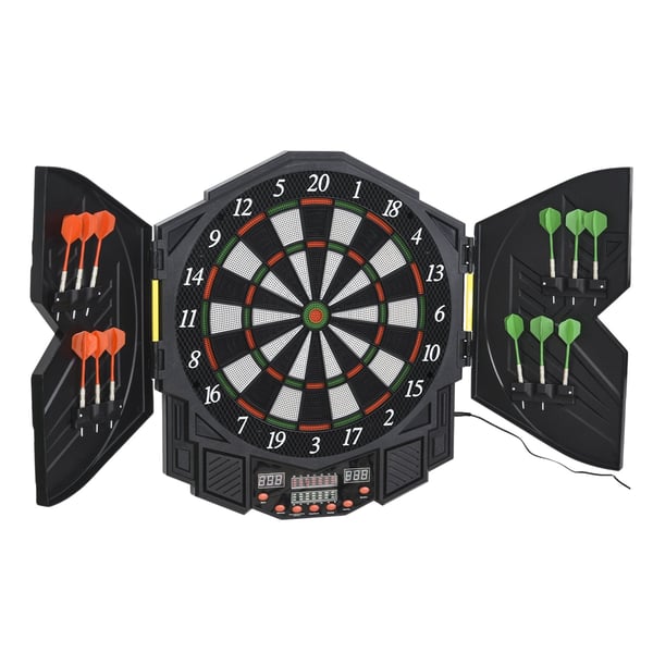 Elektronisk Darttavla Med Dörr Inkl 4 Led 216 Spel 12 Pilar Upp Till 8 ...