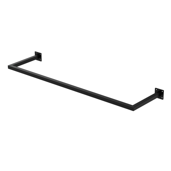 ML-Design Tøjstang Rektangel til væggen; T30cm x B110cm; Sort; af ...