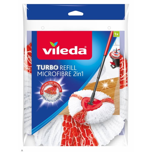 Vileda Easy 2in1 Turbo Wring and Clean moppe hvid/rød | CDON