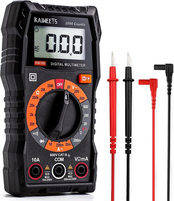 Digital multimeter, DC-/AC-voltmeter, ohm-, volt- och amperemätare samt ...