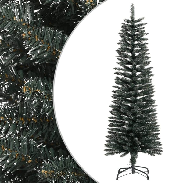 Smal plastgran med fot grön 120 cm PVC | CDON