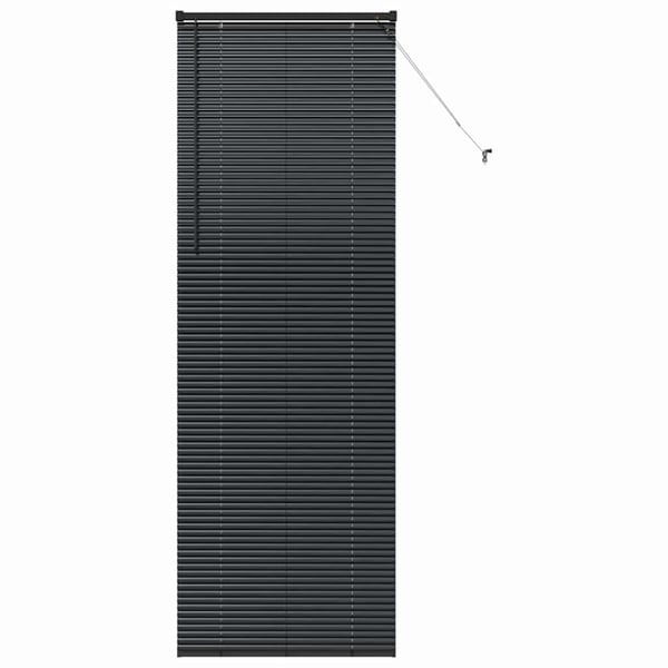 Persienner med gardiner Svart 220 x 80 cm Aluminium | CDON