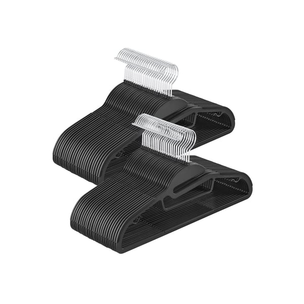 Rootz 50 Pack plastik bøjler - sorte bøjler - ABS plastik - metal krog ...