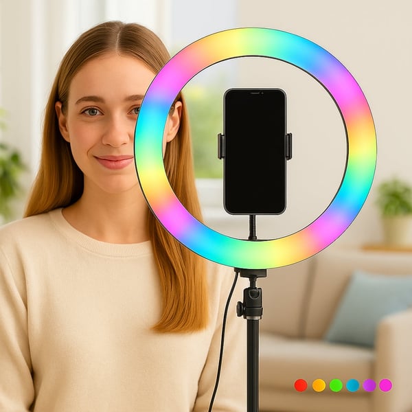 RGB Ring Light - Make Your Content Shine Bright and Colorful! | CDON