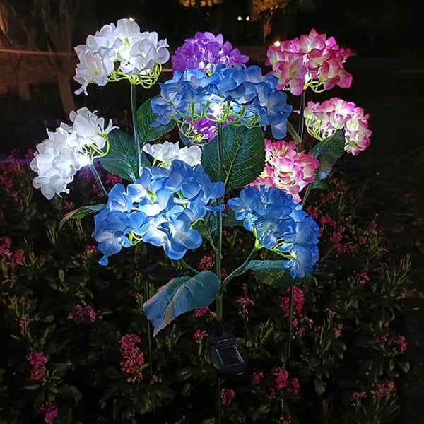 Solar Powered Hydrangea Garden Lights | CDON