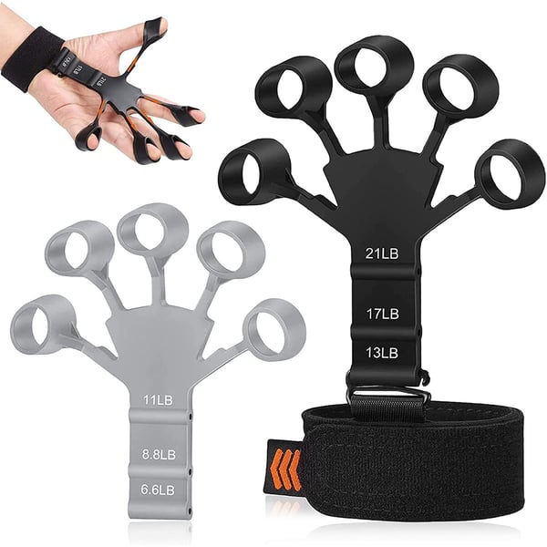Fingertrener med 6 forskjellige motstander 2-pakning Multicolor1 L | CDON