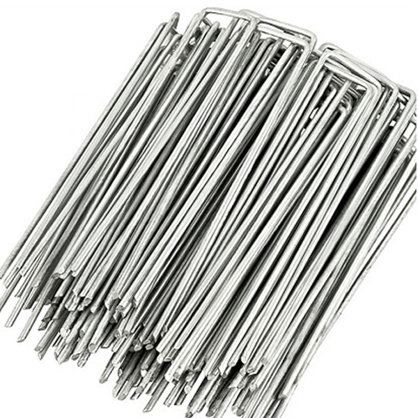 Forankringspinner / bøyler til hage, 100 stk. Silver 10 cm | CDON