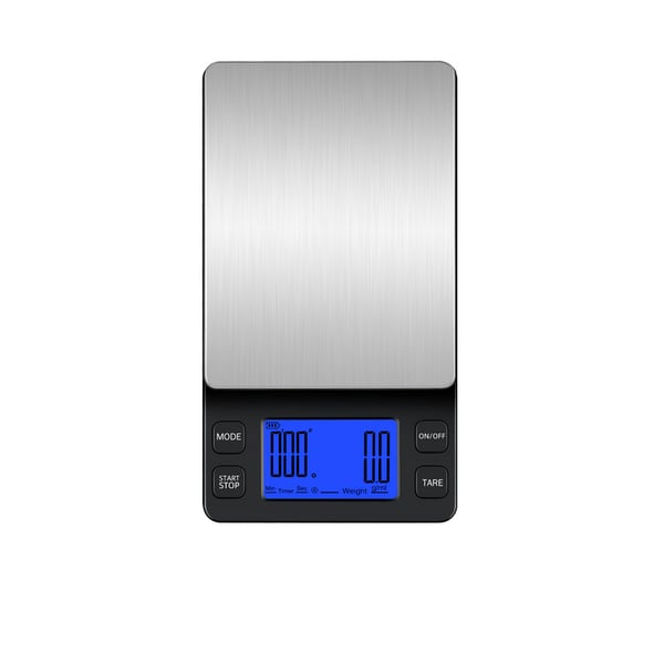 2kg/0.1g ladattava ja kannettava vaaka Black | CDON