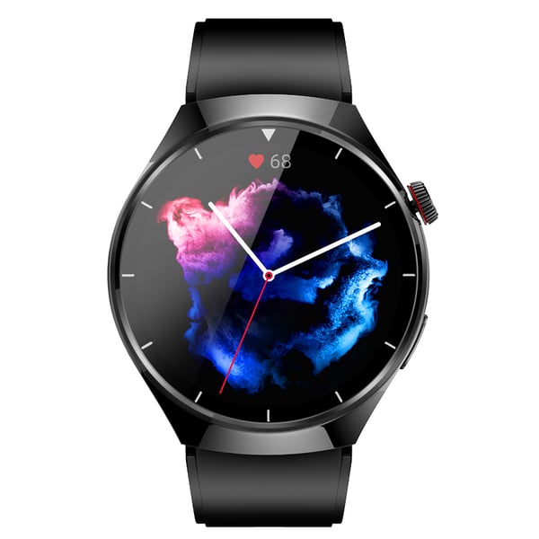 SmartWatch, Bluetooth-opkald og puls, blodtryk og ilt i blodet Black ...