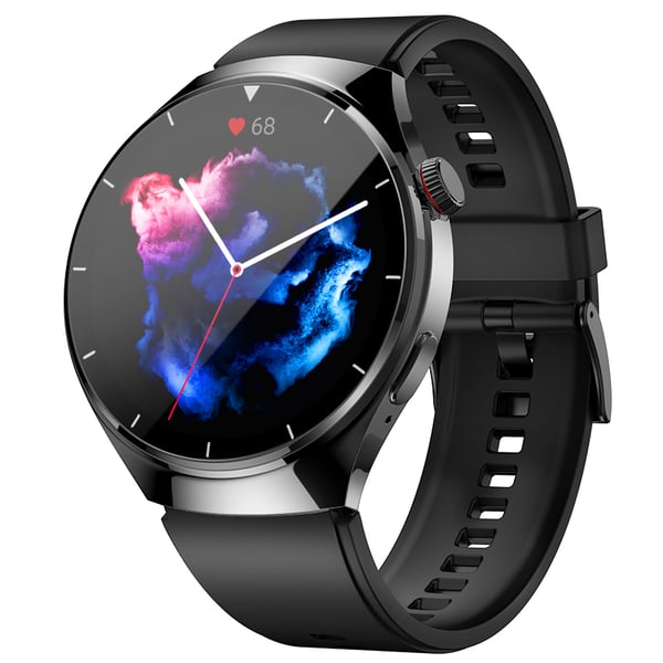 SmartWatch, Bluetooth-opkald og puls, blodtryk og ilt i blodet Black ...