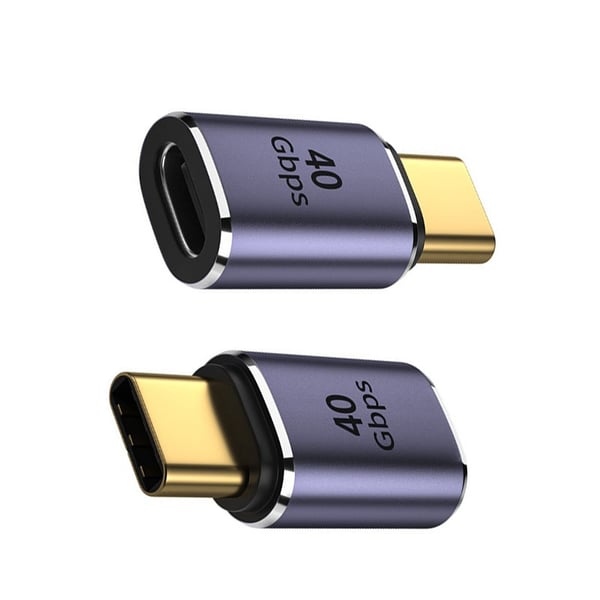 TYPE-C Hona till TYPE-C Hane Rak Adapter - 2-pack, Stödjer 40Gbps ...